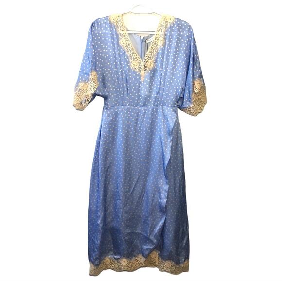 Genuine People | Dresses | Nwt Genuine People Polka Dot Lace Midi Dress ...